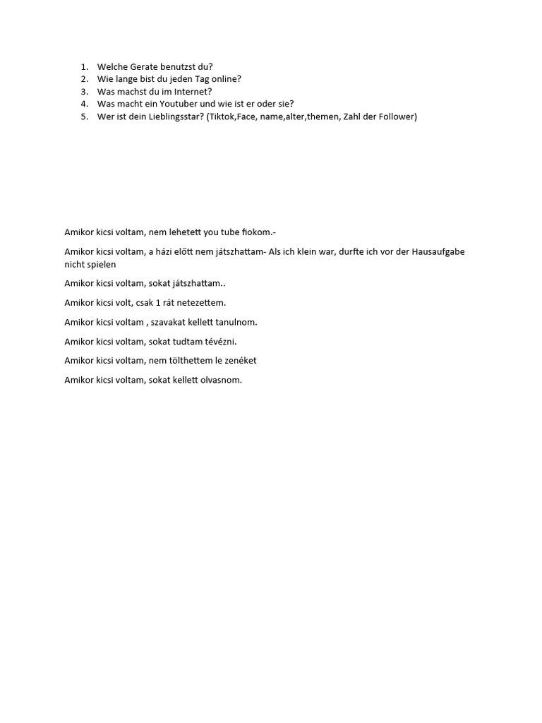 Welche Gerate Benutzst Du-És Als Ich Klein War | PDF Welche Gerate Benutzst Du-És Als Ich Klein War | PDF