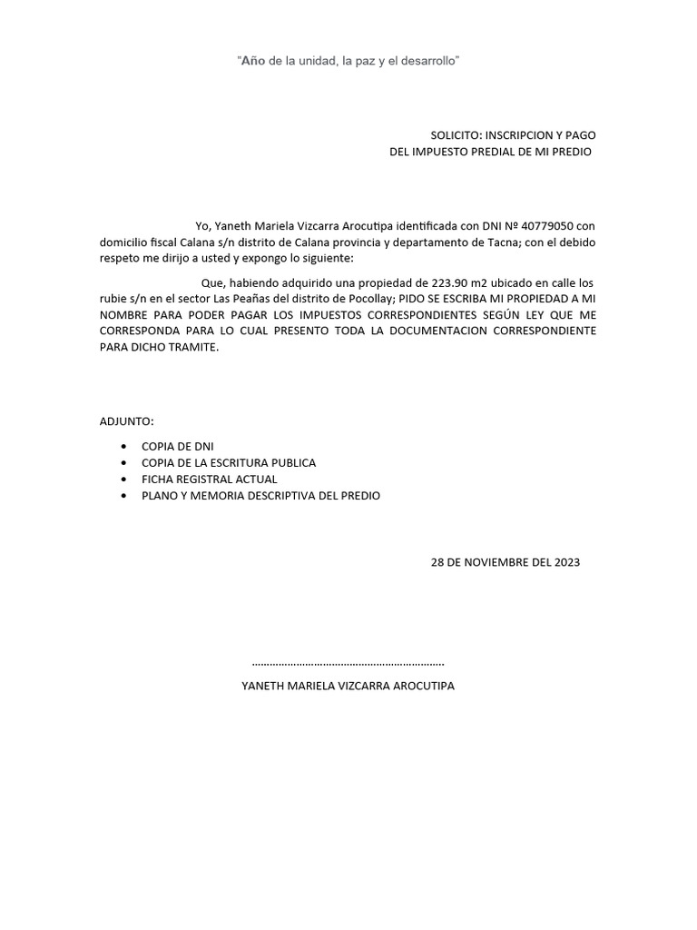 Solicito Yaneth | PDF