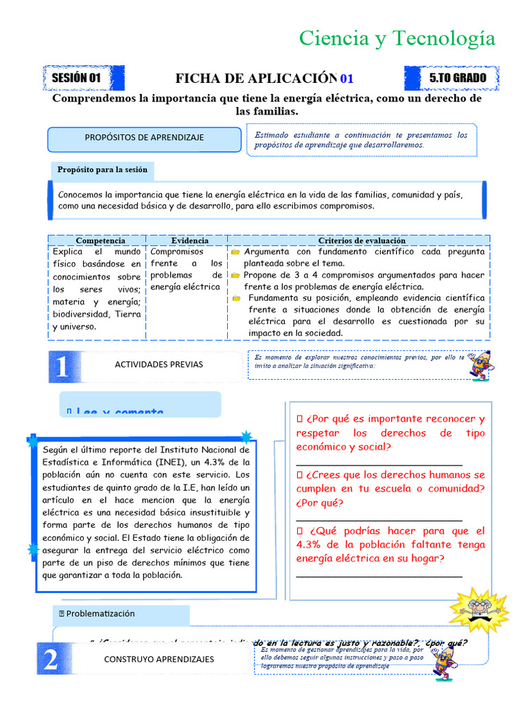 5° - Ficha - de - Aplicación Sesión1 Sem.1 Exp.8 Cyt | PDF | Gases de efecto invernadero ...