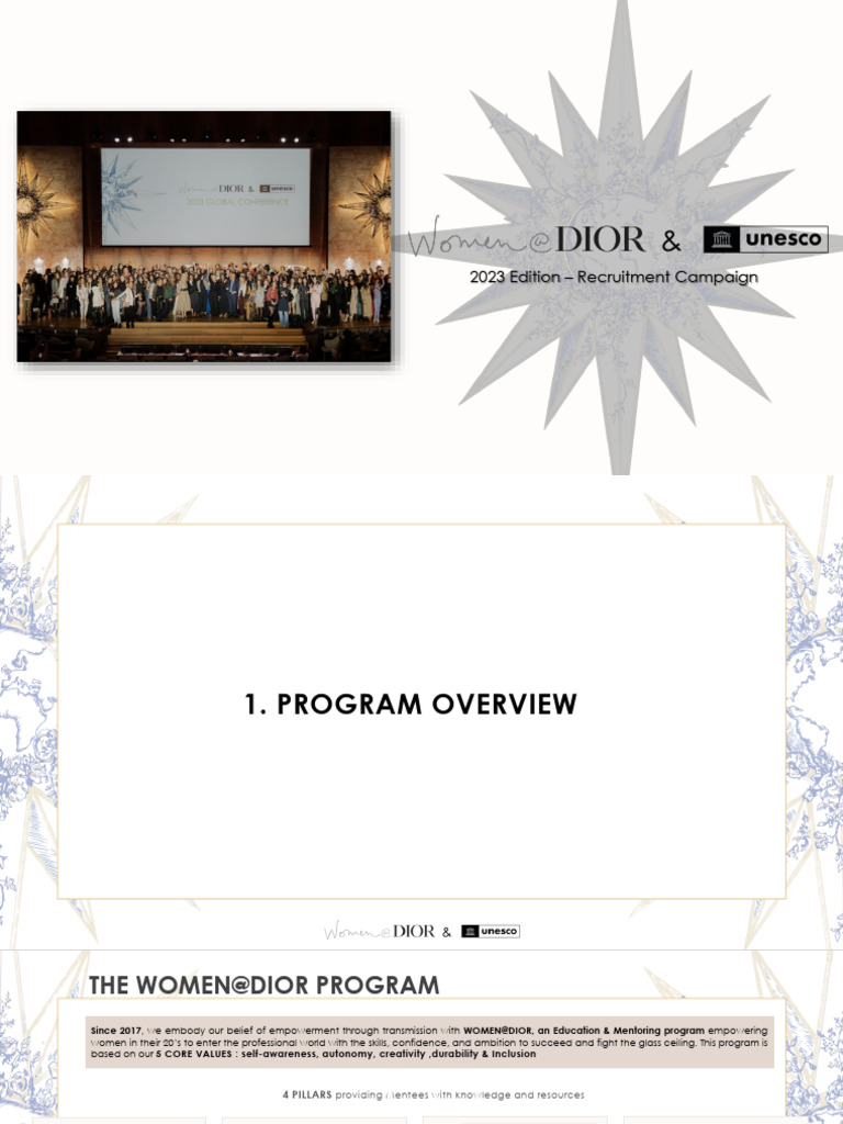 UNESCO Women@Dior 2024-2025 | PDF | Mentorship | Empowerment
