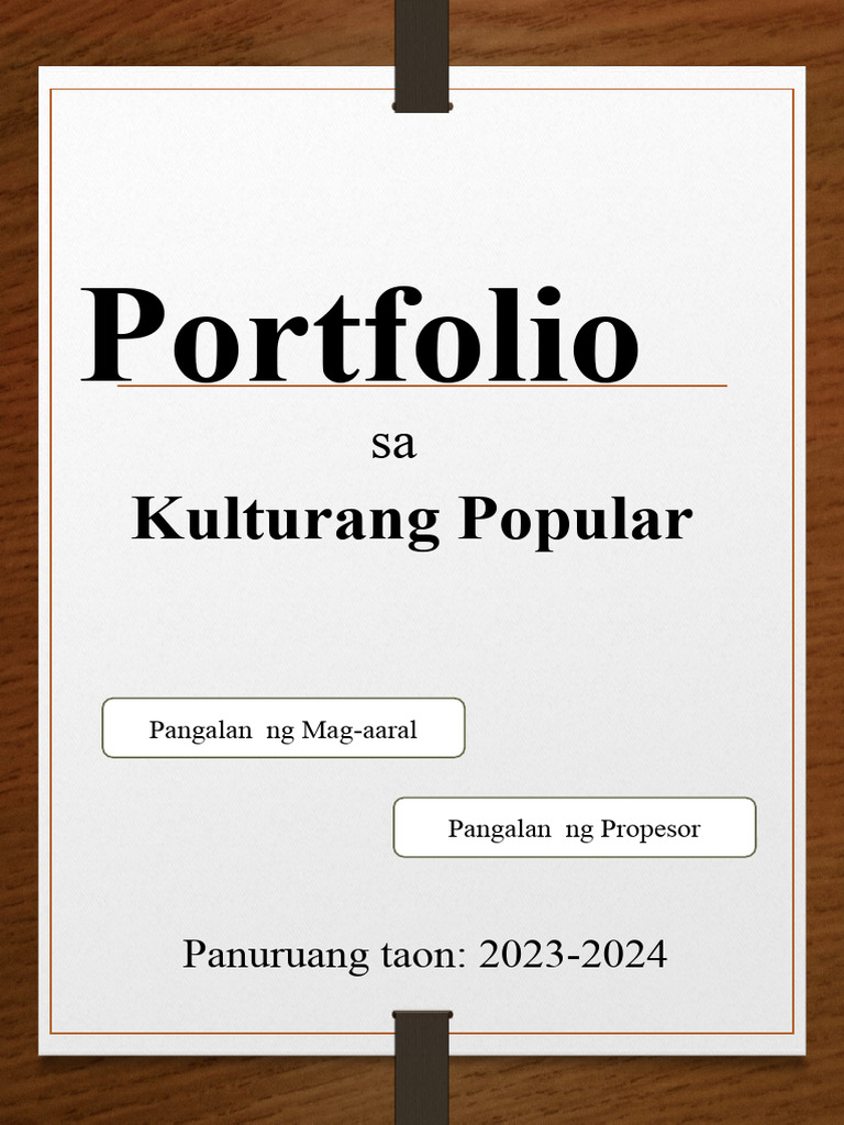 Pabalat NG Portfolio College | PDF