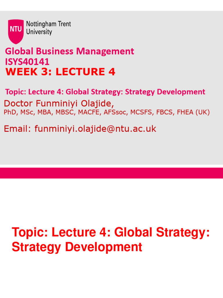 Lecture 4-International Strategy Development1 | PDF | Strategic ...