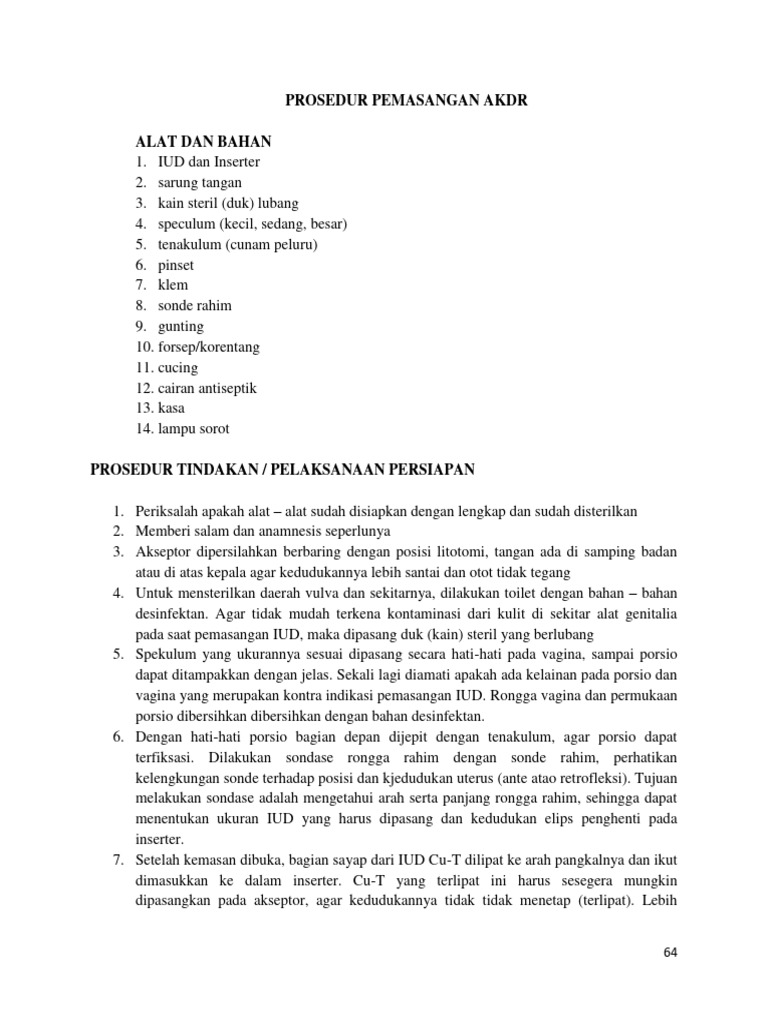 Panduan Pemasangan IUD 2 | PDF | Sains & Matematika