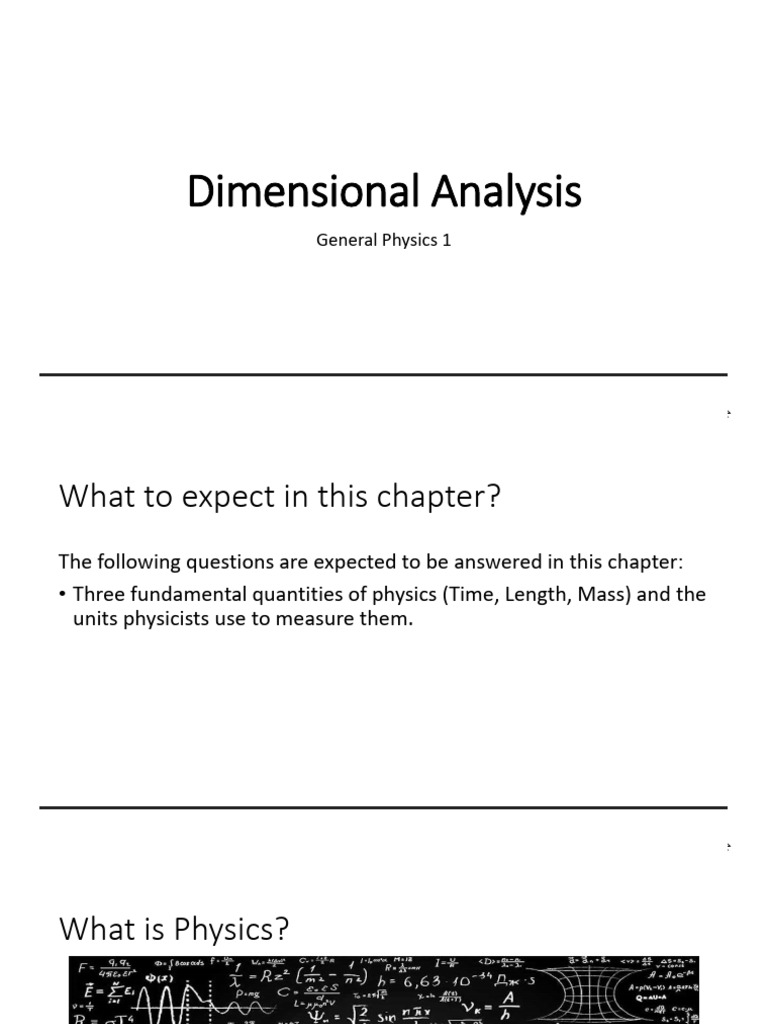 Dimensional Analysis-1 | PDF | Measurement | Physics