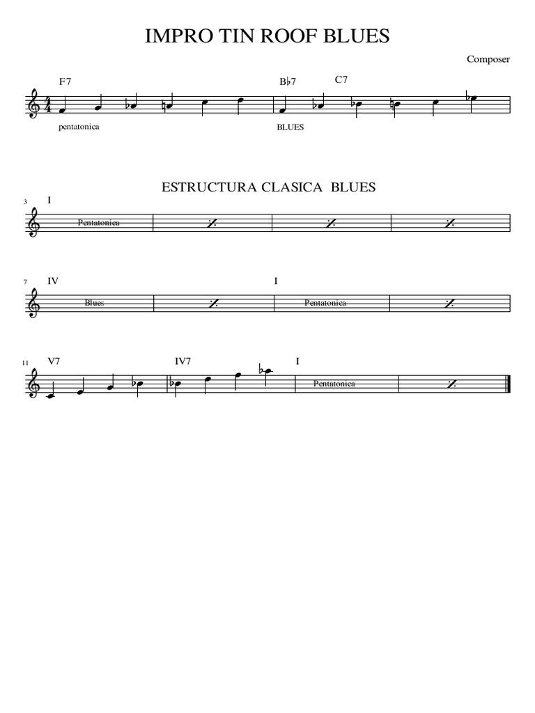 Impro Tin Roof Blues | PDF