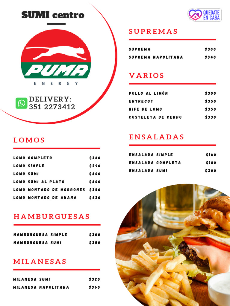 SUMI Puma Menu Online DELIVERY | PDF