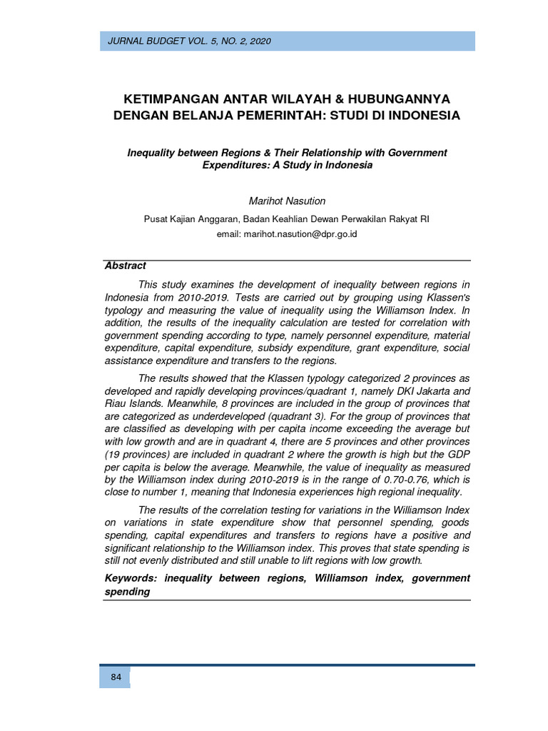 5 Jurnal+Budget+Vol 5 2 2020 - Final-105-123 | PDF | Economic ...