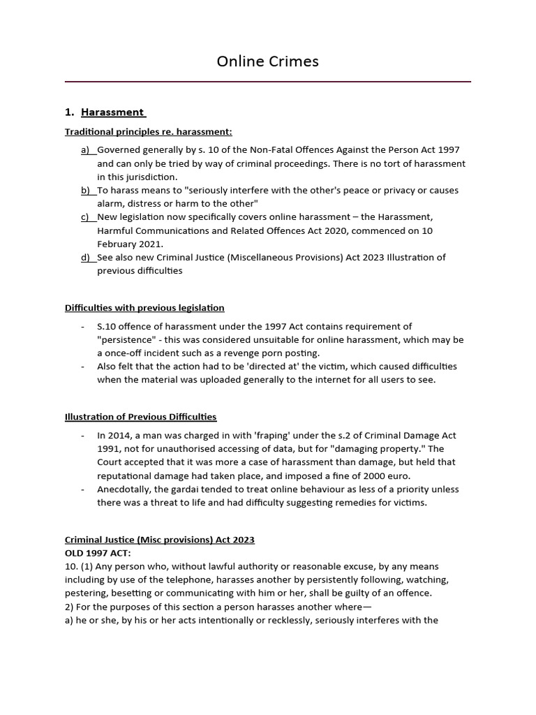 Online Crimes | PDF | Crimes | Crime & Violence