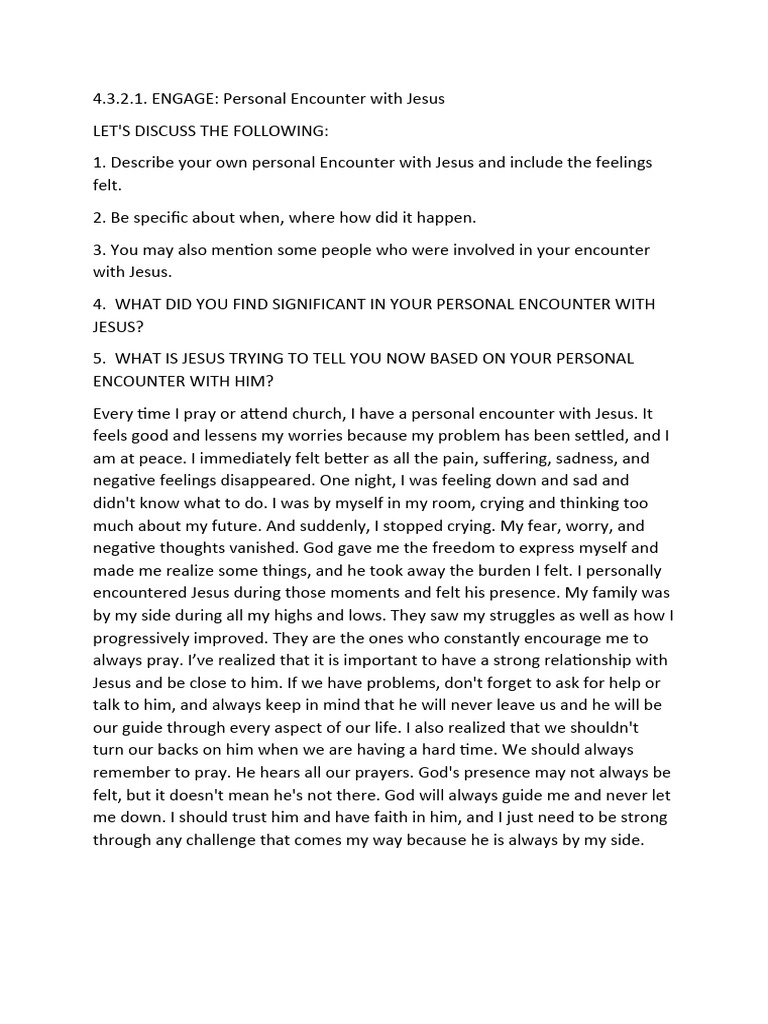 IRS ACTIVITY Module 4 | PDF | Jesus | Religious Belief And Doctrine