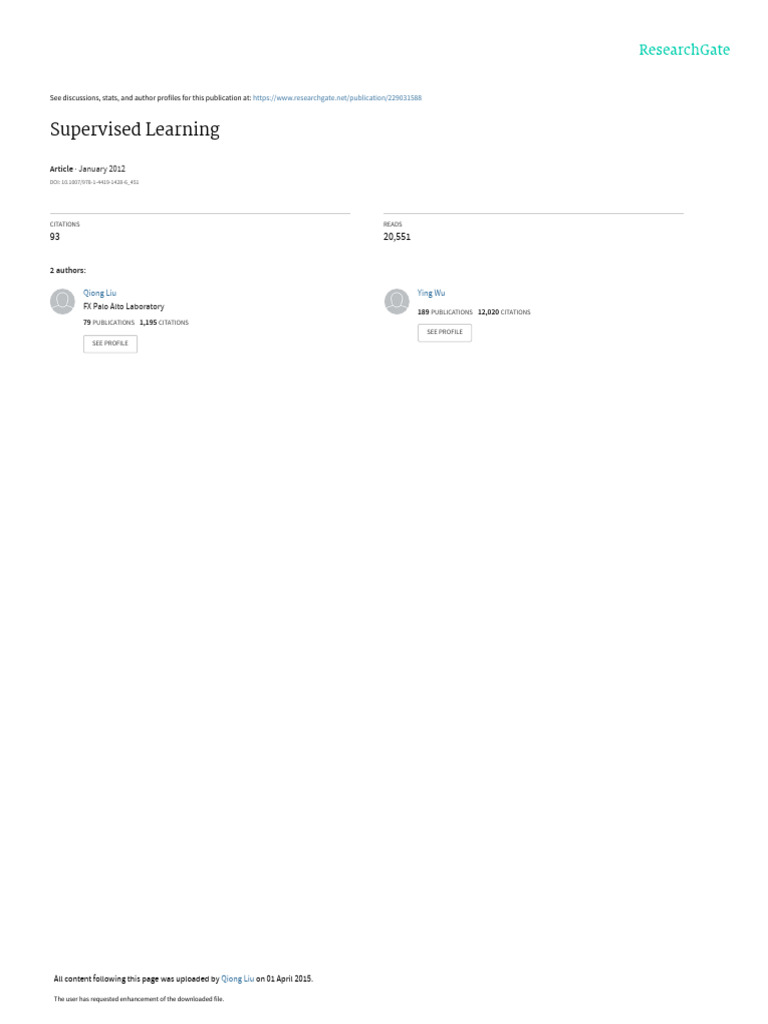Supervised Learning | PDF | Machine Learning | Applied Mathematics