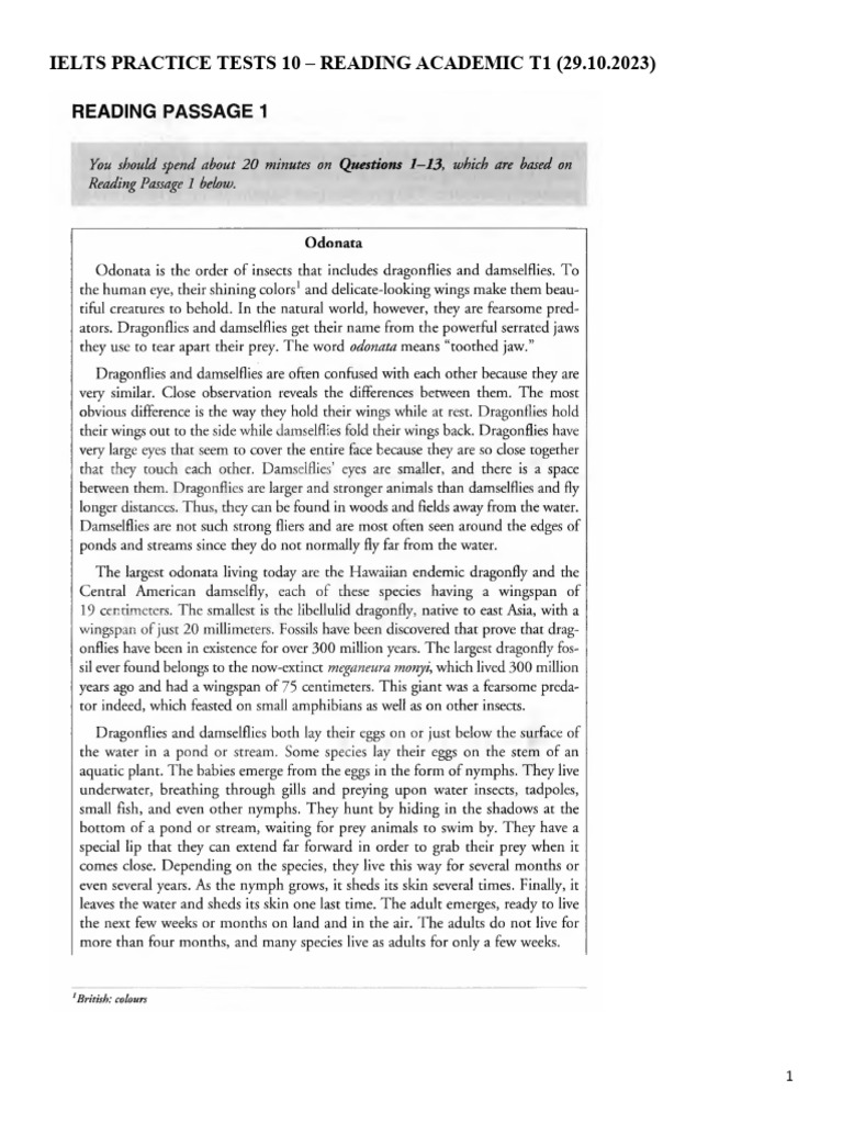 IELTS Academic Reading Test 10/23 | PDF