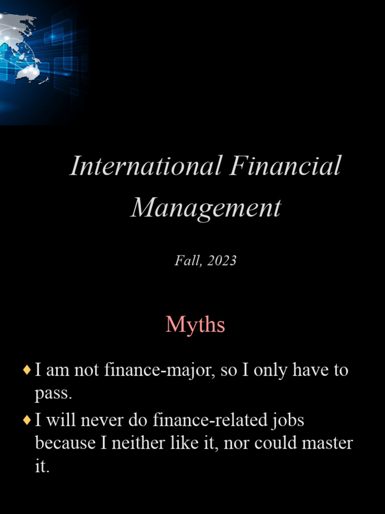 IFM Introduction 2023 | PDF