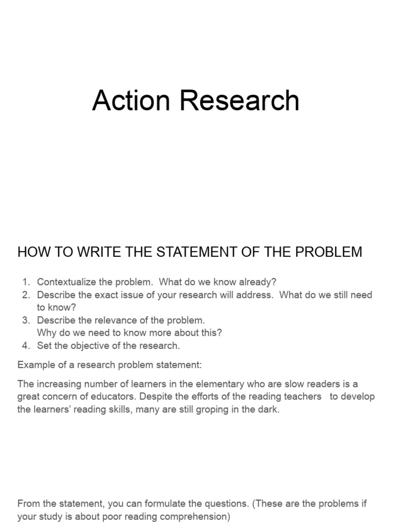 Action Research | PDF | Hypothesis | Learning