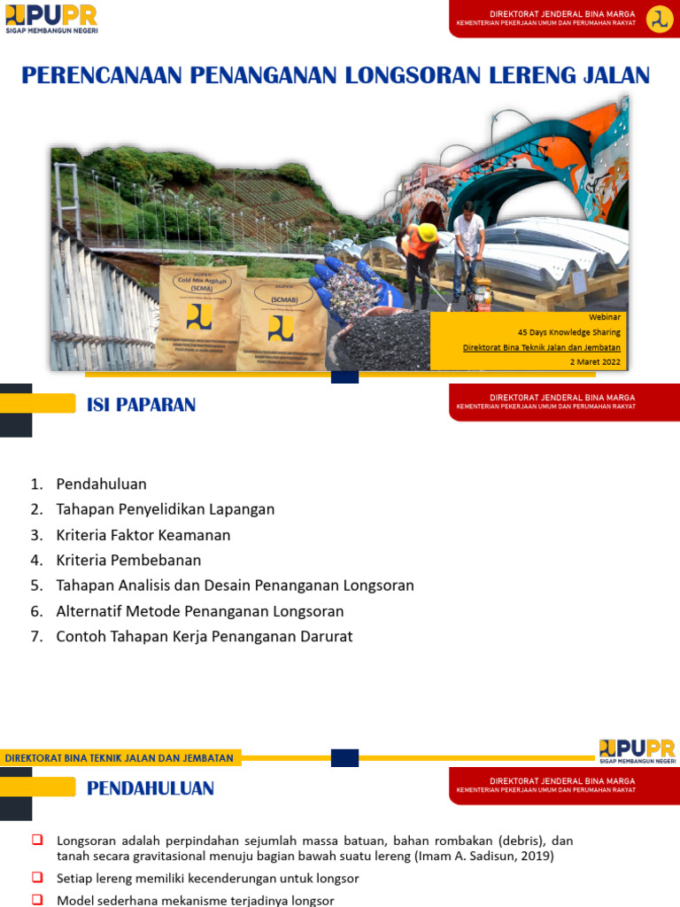 Penanganan Longsoran Lereng Jalan | PDF