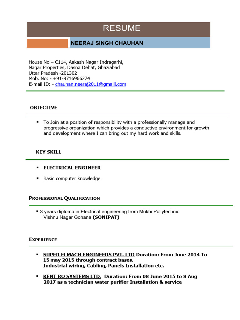 Neeraj Resume 1 | PDF