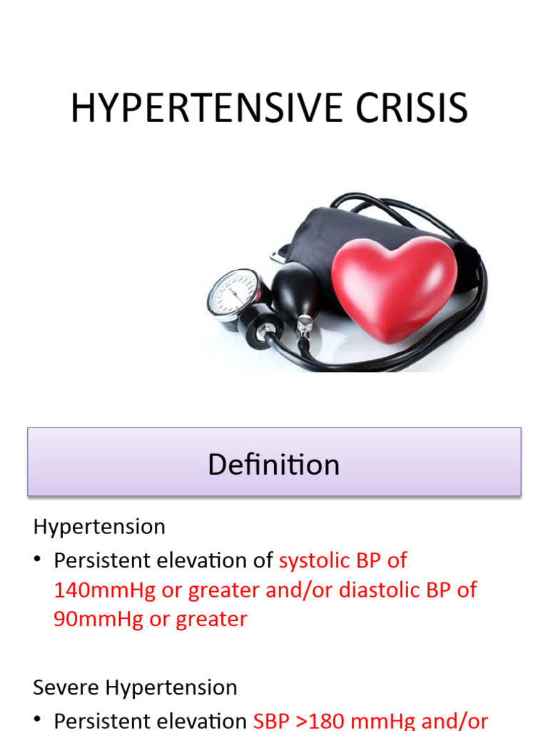 Hypertensive Crisis | PDF | Hypertension | Blood Pressure