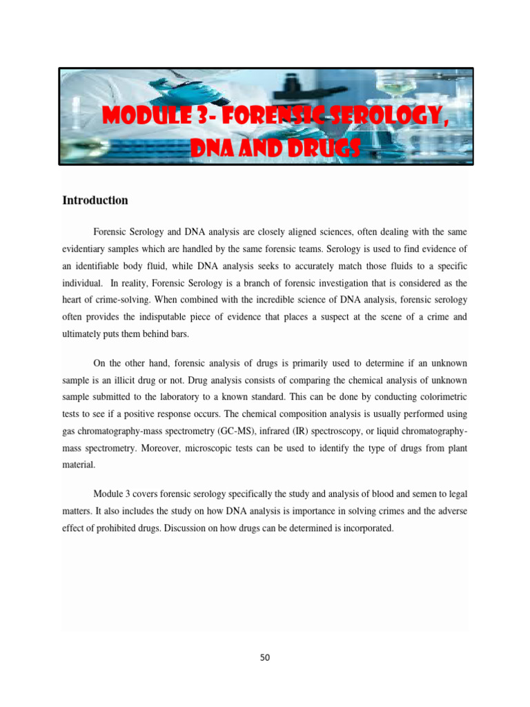 Module 3 Forensic Serology DNA and Drugs | PDF | Polymerase Chain ...