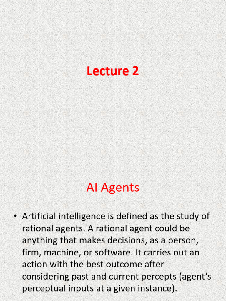 AI Lec2-1 | PDF | Artificial Intelligence | Intelligence (AI) & Semantics