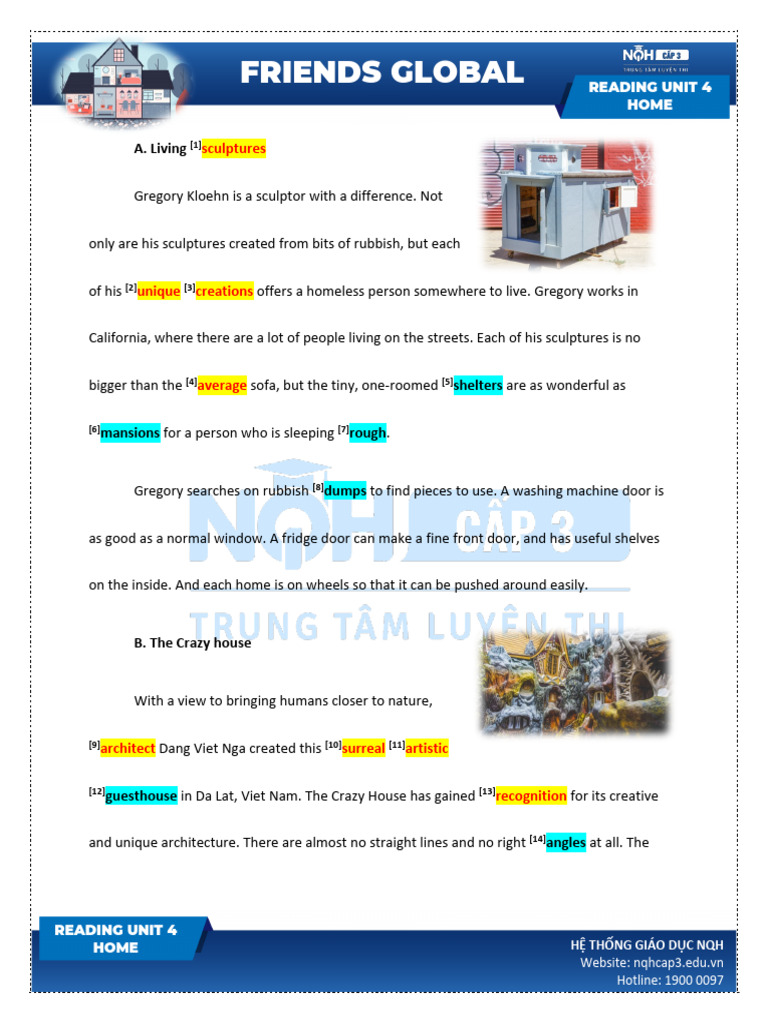 (FB) Reading Màu Unit 4 | PDF