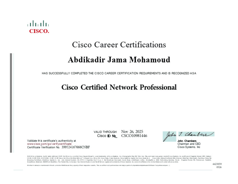 Ccna Wireless Certificate | PDF | Cisco Certifications ...