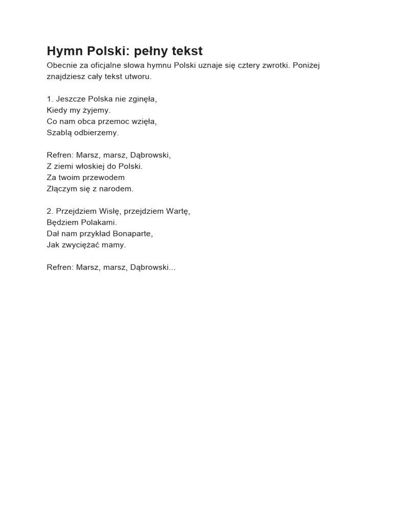 Hymn Polski... | PDF