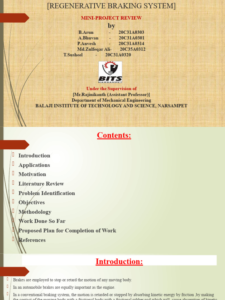 Regenerative Braking System-2 | PDF | Brake | Electric Vehicle