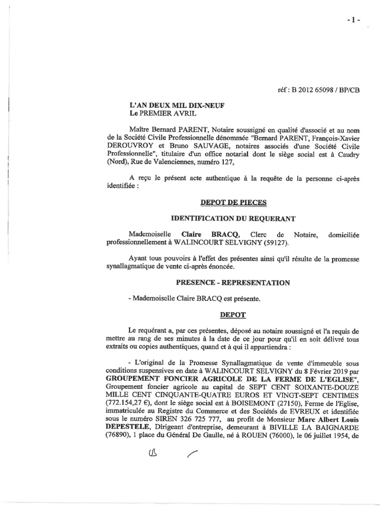 Annexe 11 - Acte de Propriete | PDF