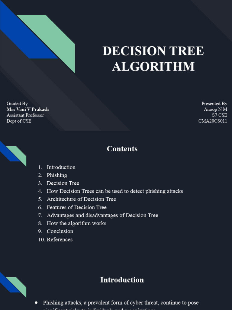 Decision Tree Algorithm | PDF | Machine Learning | Phishing