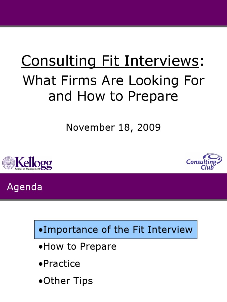 Preparing for Consulting Fit Interviews | PDF | Interview | Leadership