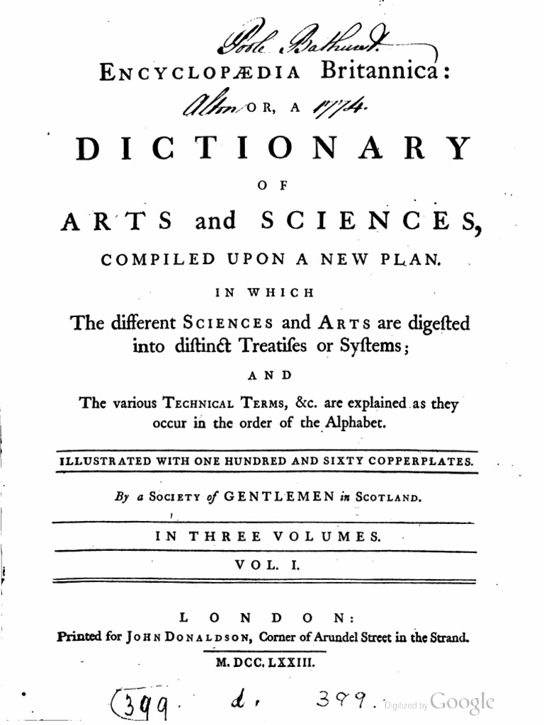 Encyclopedia Britannica 1773 | PDF