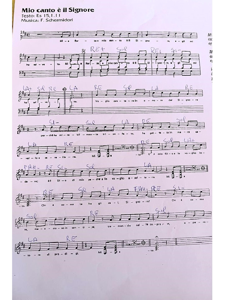 Mio Canto E' Il Signore | PDF