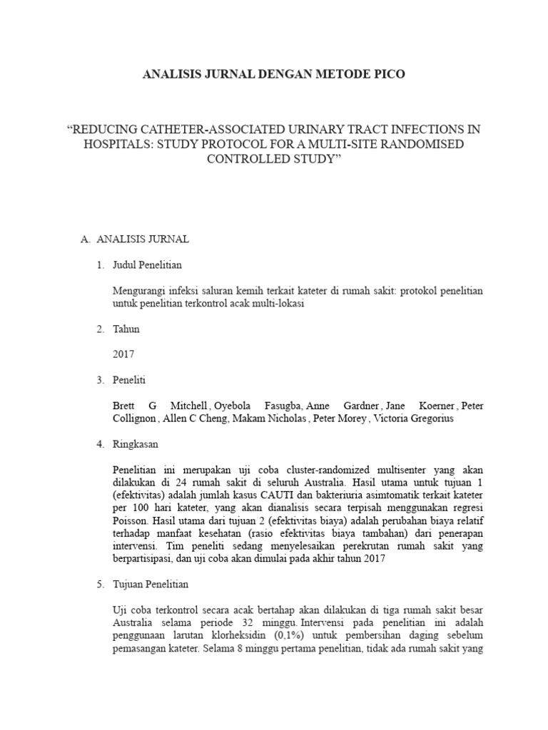 Analisis Jurnal Dengan Metode Pico | PDF