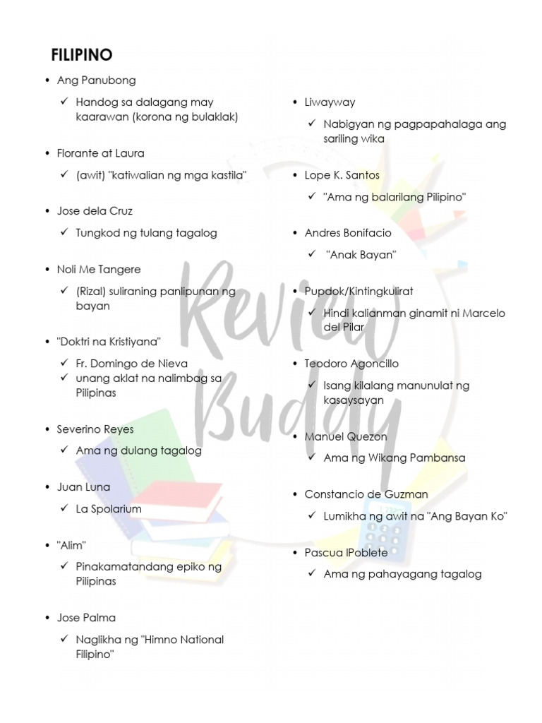 Filipino - Mahahalagang Tao | PDF