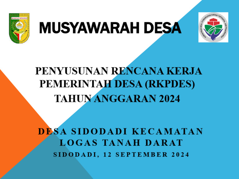 Musyawarah Desa Rkpdes 2024 | PDF