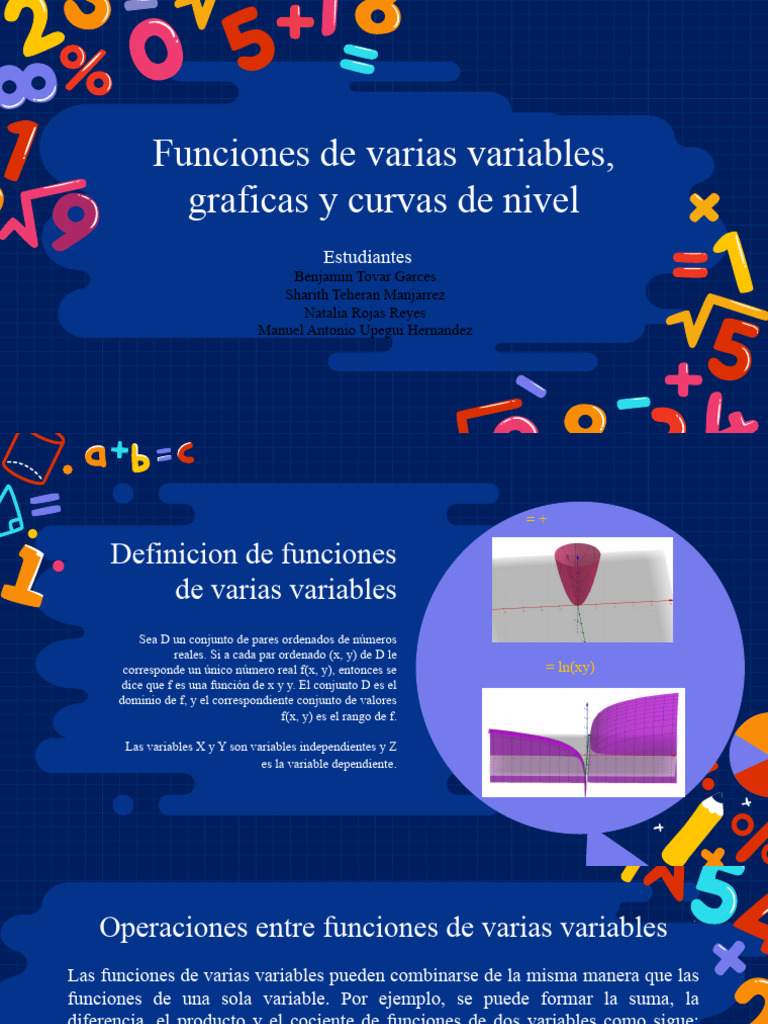 Exposicion Calculo Vectorial Funciones de Varias Variables | PDF | Función (Matemáticas ...