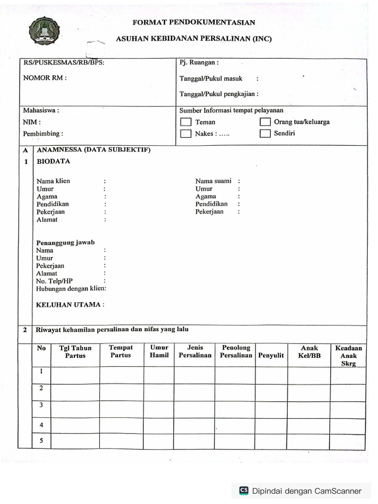 Format ASKEB PERSALINAN | PDF