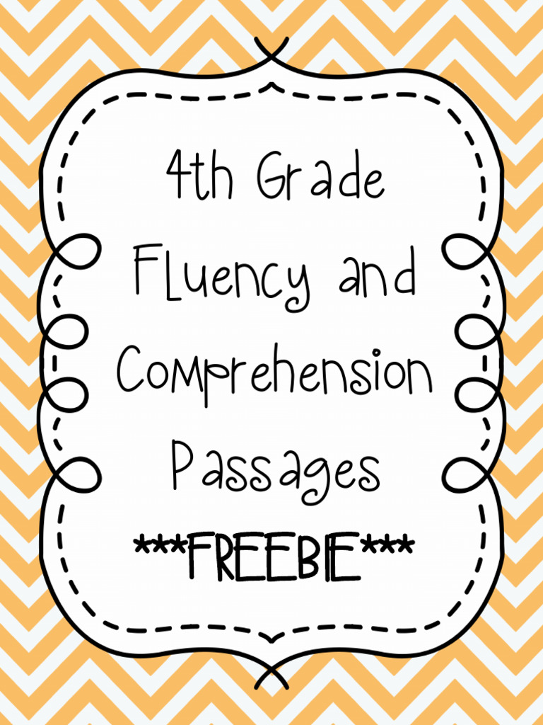 4th Grade Fluency and Comprehension Passages: FREEBIE | PDF