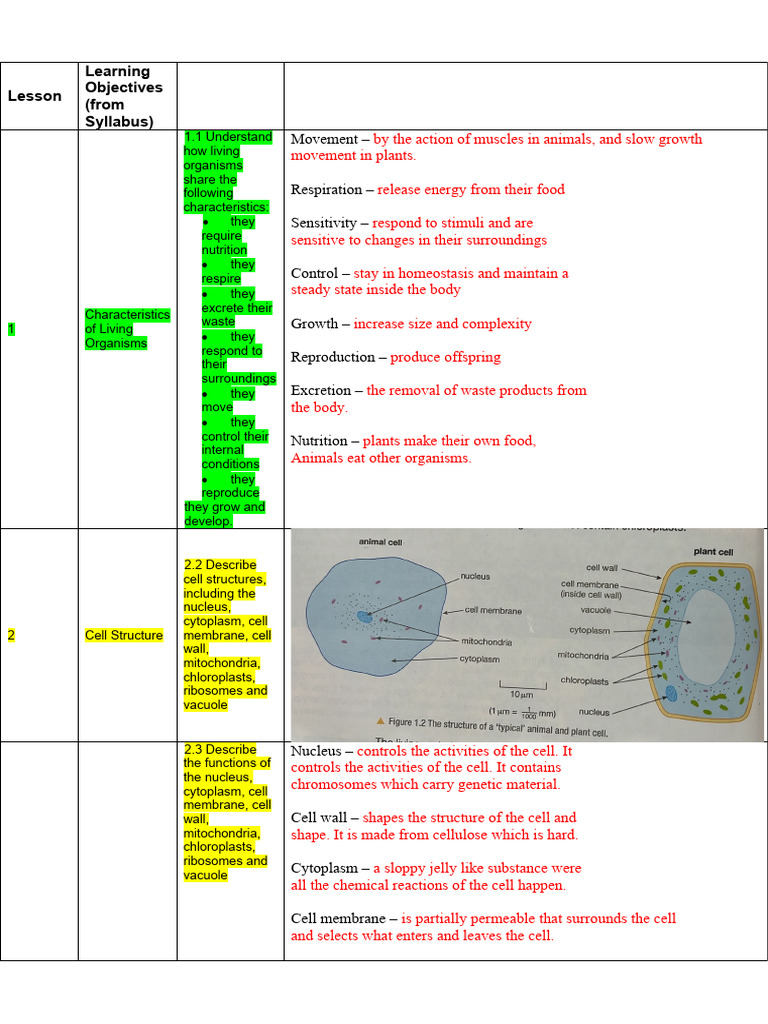 Characteristics of Living Organisms | PDF | Enzyme | Cellular Respiration