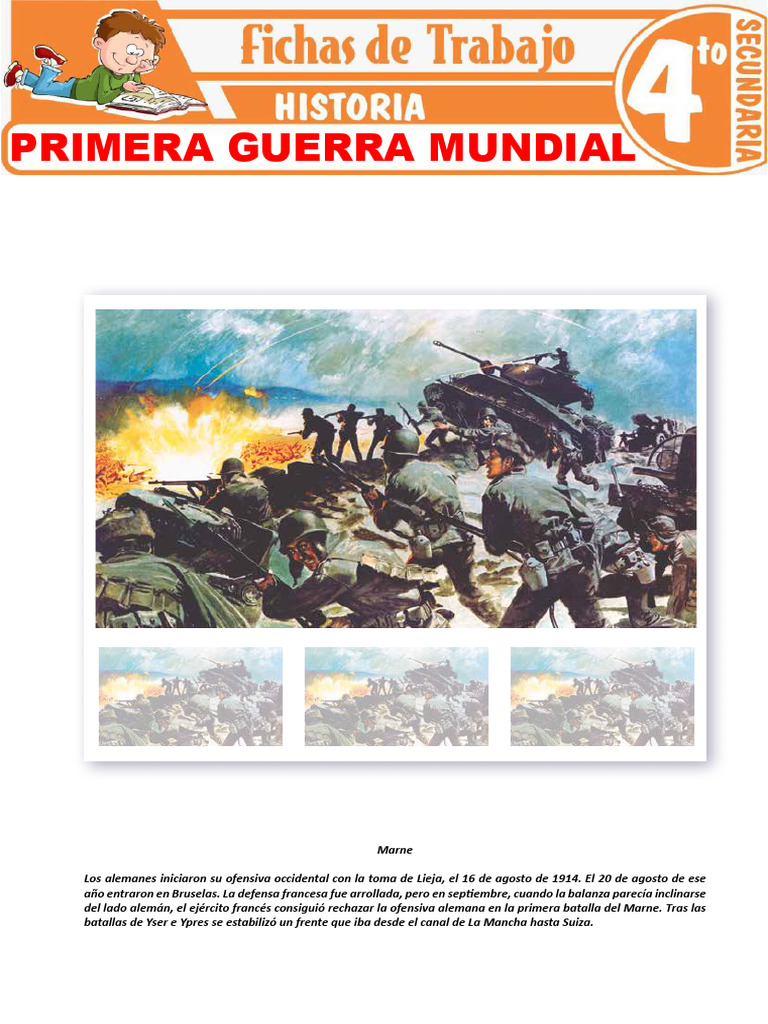 Primera Guerra Mundial para Cuarto Grado de Secundaria | PDF | Primera Guerra Mundial | Alemania ...