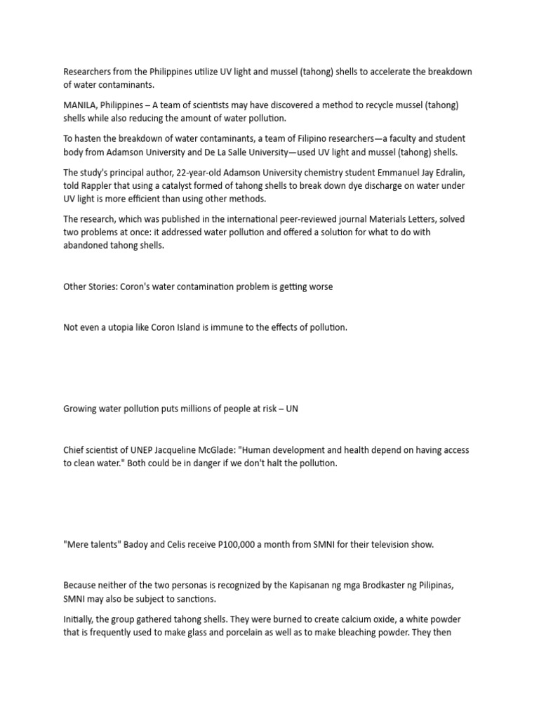 RAPPER | PDF | Water | Pollution