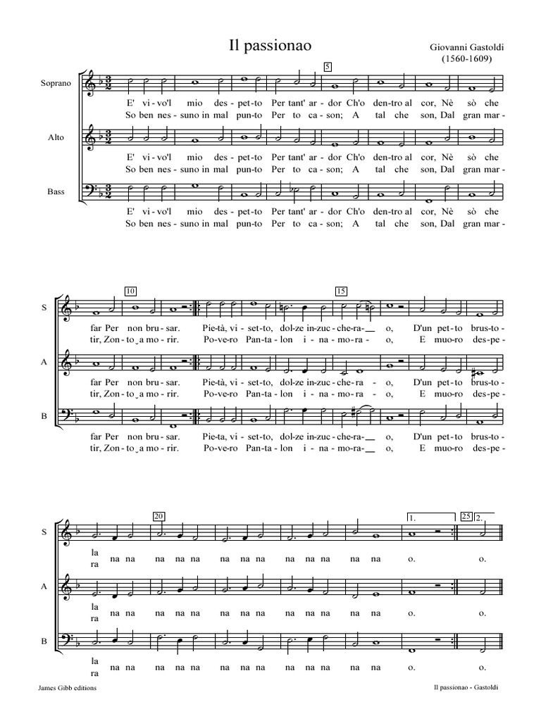 Il Passionao Gastoldi | PDF