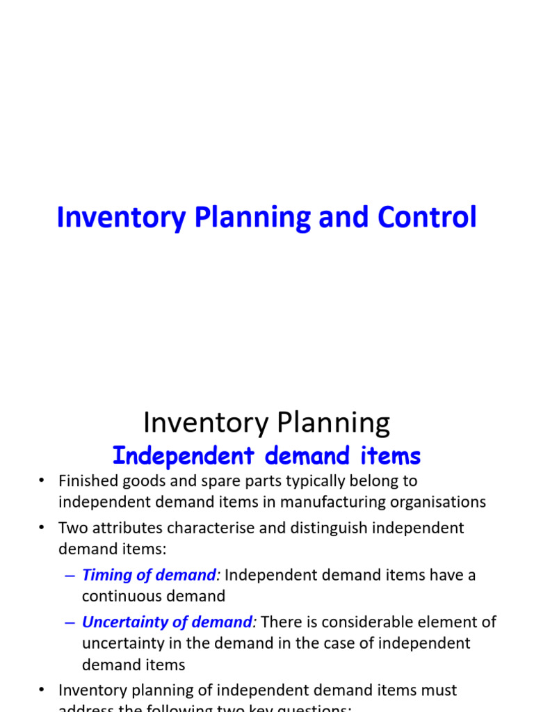Inventory | PDF | Inventory | Operations Management