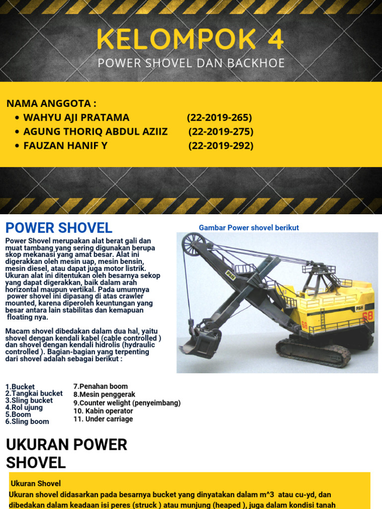 Fungsi dan Komponen Power Shovel | PDF | Griya & Taman