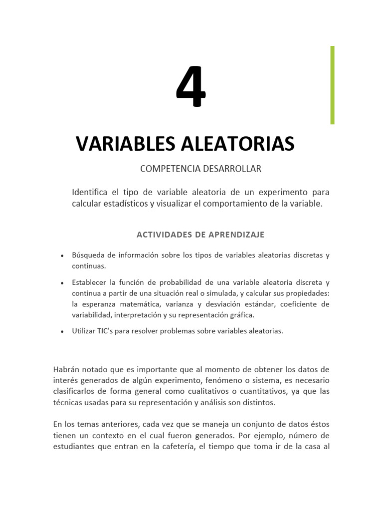 Variables Aleatorias y Probabilidad | PDF | Diferencia | Variable aleatoria