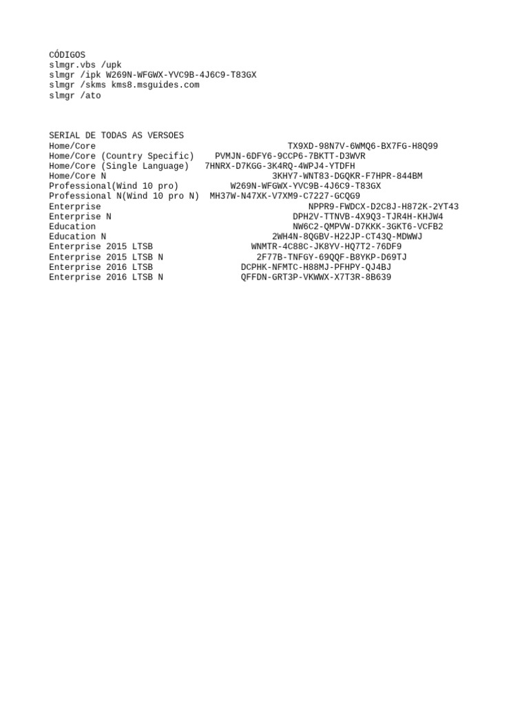 Ativando Windows Pelo Cmd Pdf