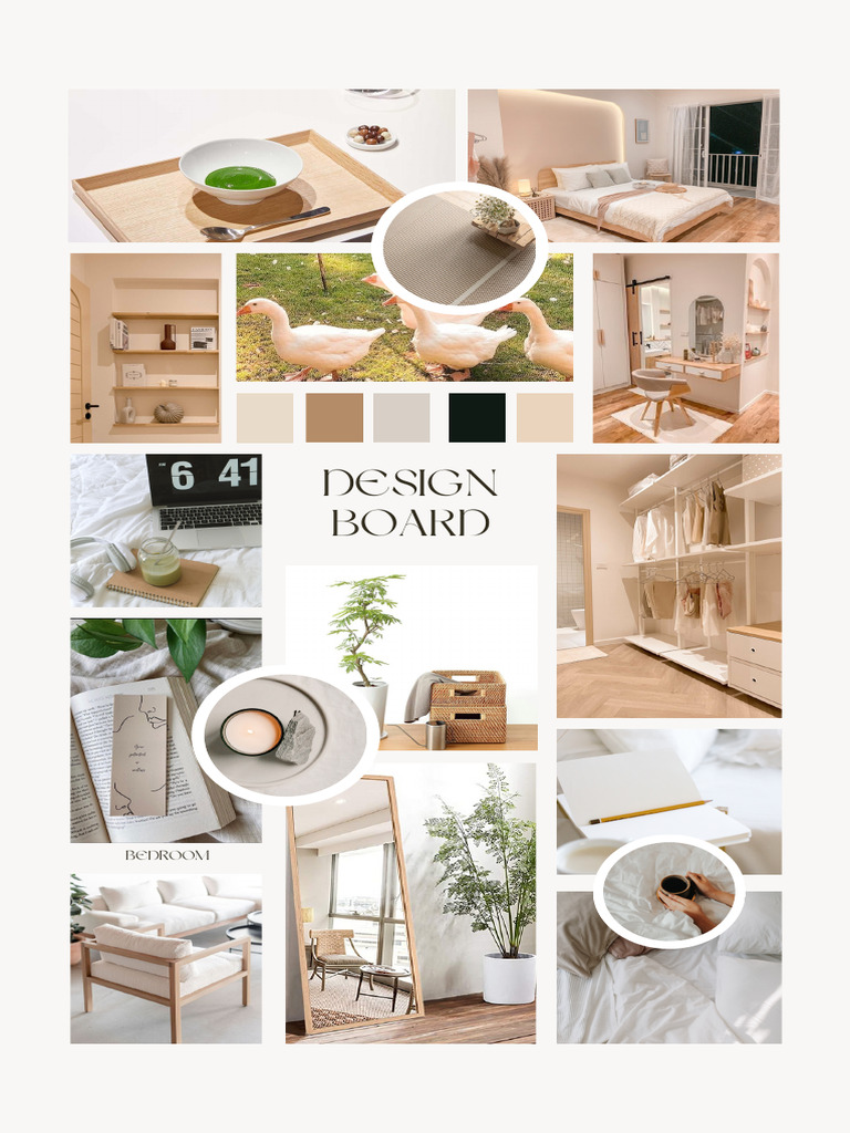 Ivory and Beige Aesthetic Simple Photo Collage iOS Home Screen | PDF