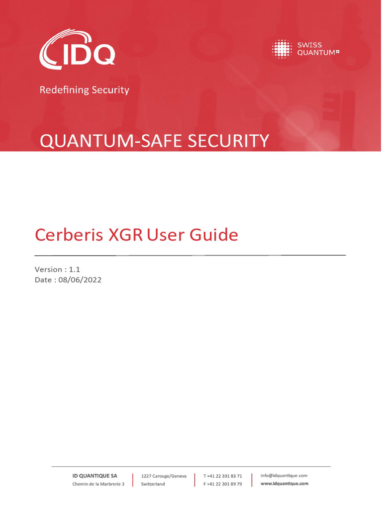 Cerberis XGR User Guide (v1.1) | PDF | Wavelength Division Multiplexing ...