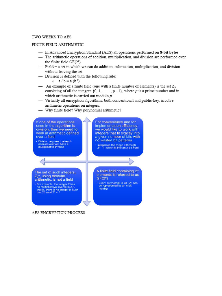 AES Finite Field Arithmetic Guide | PDF | Cryptography | Encryption