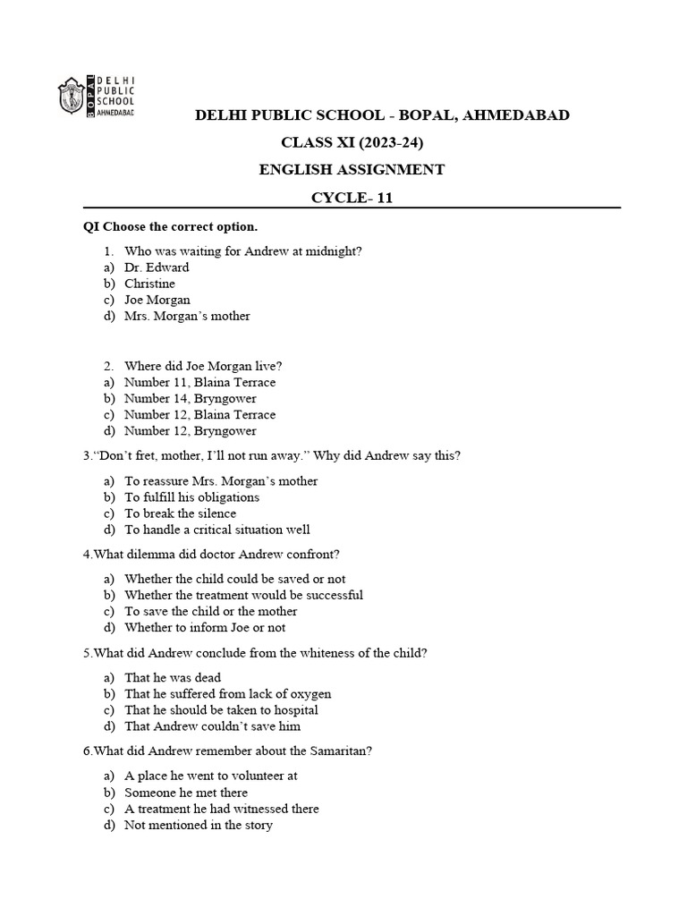 XI Assignment Cycle 11 2023 | PDF | Self-Improvement | Wellness