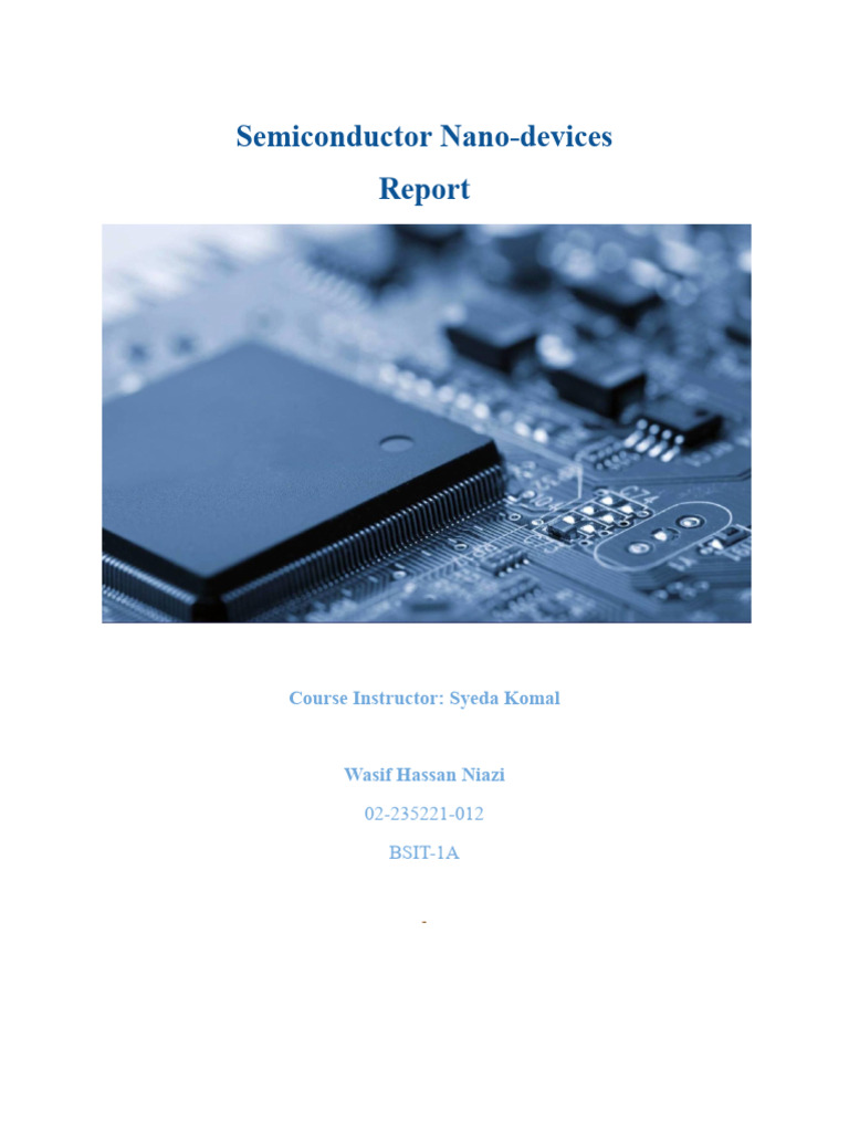 Semiconductor Nano-Devices | PDF | Nanowire | Nanotechnology